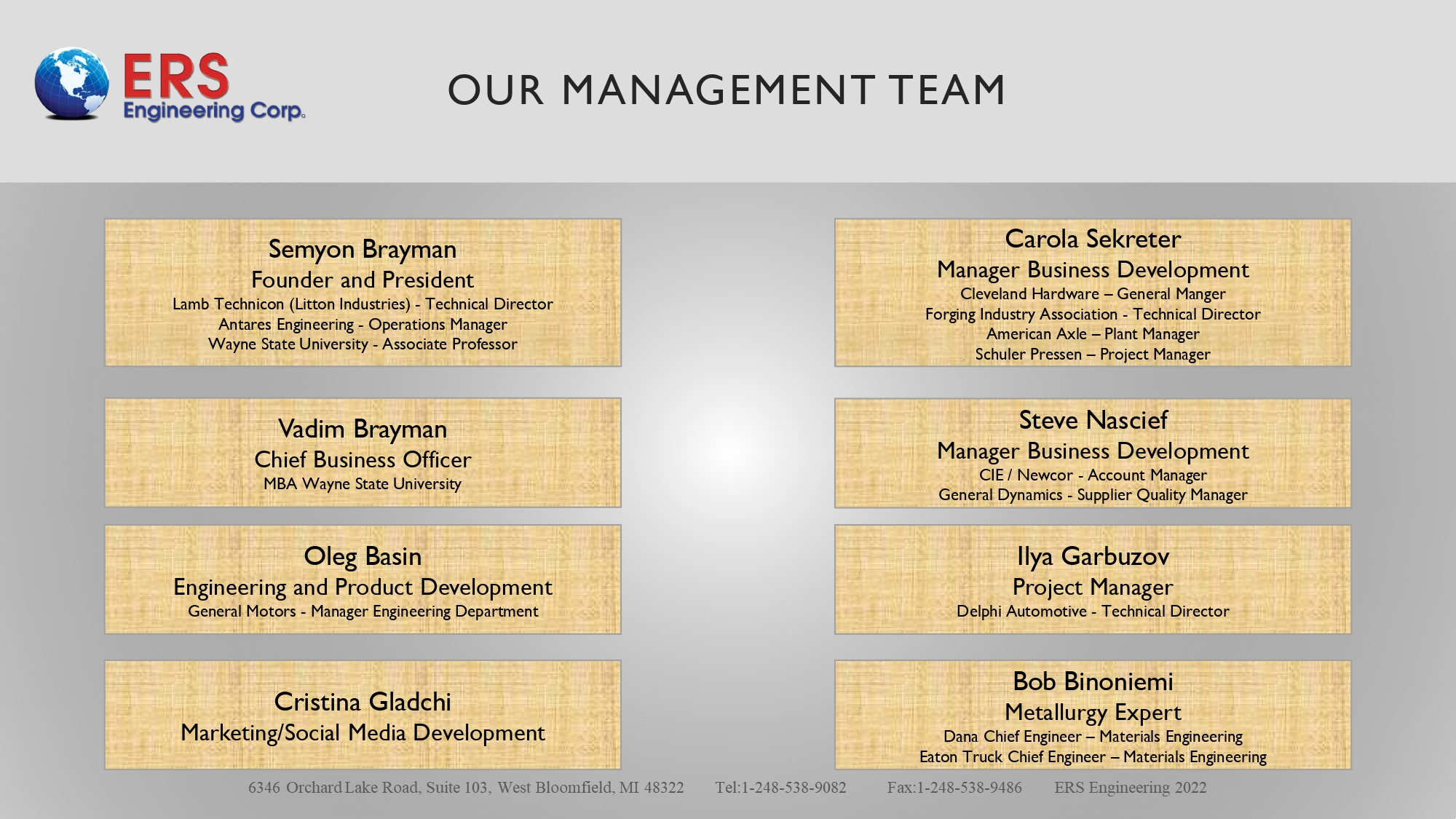 Manufacturing Representation